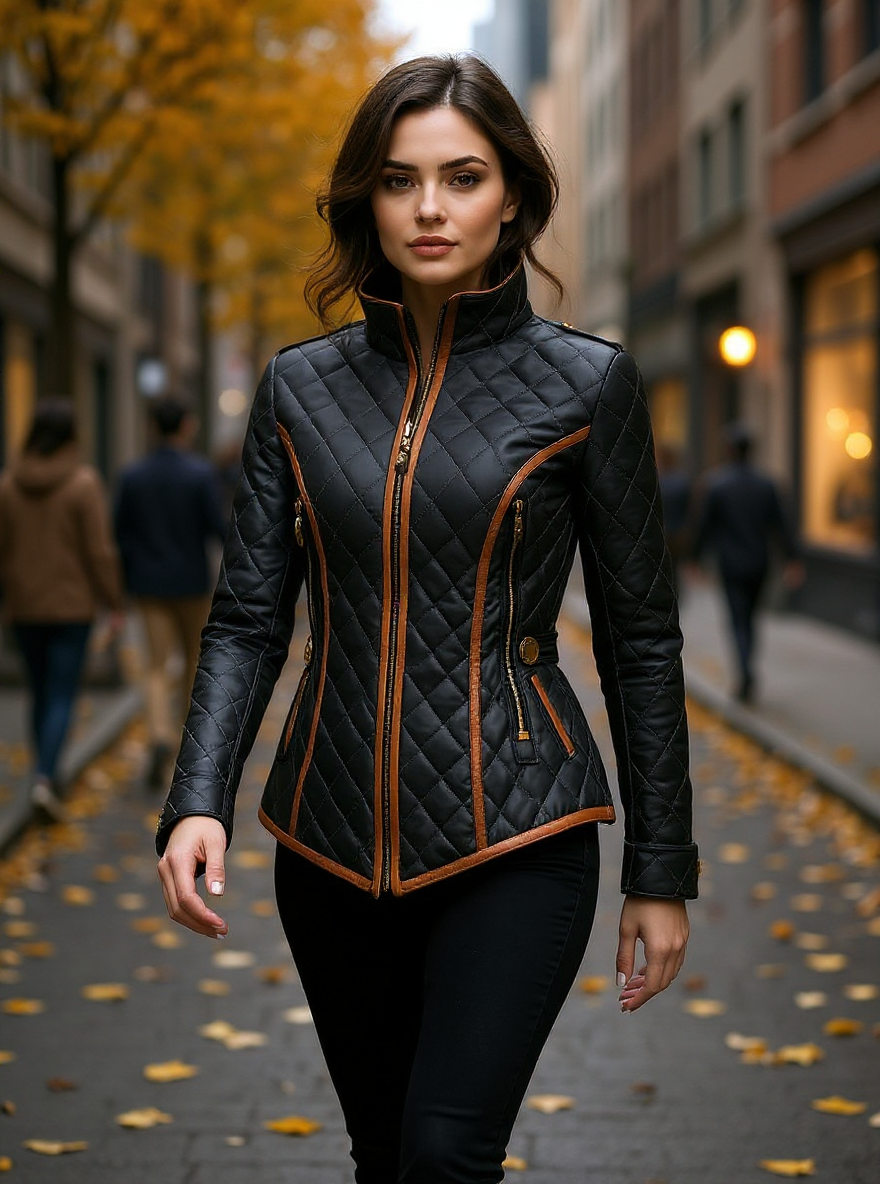 Mandy | Diamond-quilted Padded Jacket – Jennifer & Matthew Los Angeles